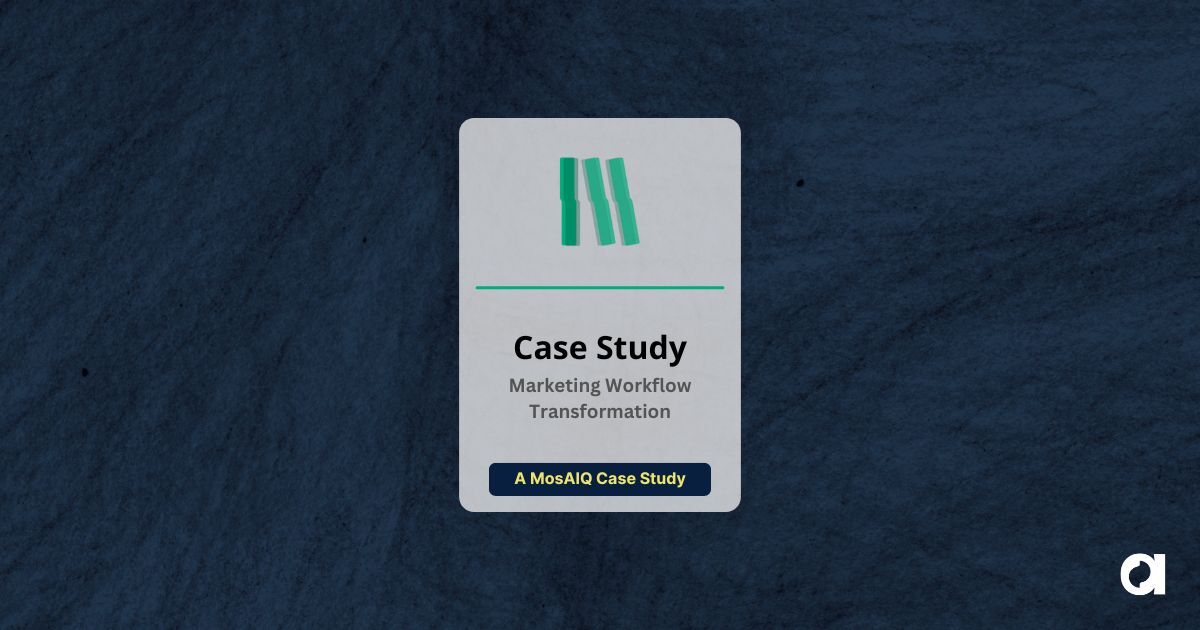 Marketing Workflow Transformation - MosAIQ Case Study